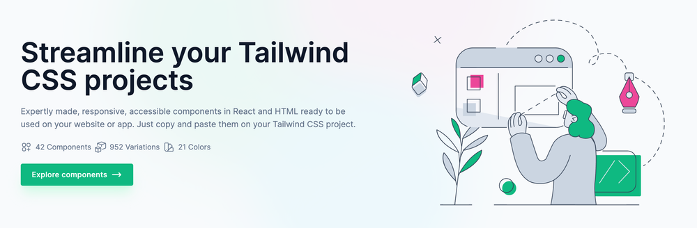 7 Best Free No-JS Tailwind CSS Component Libraries
